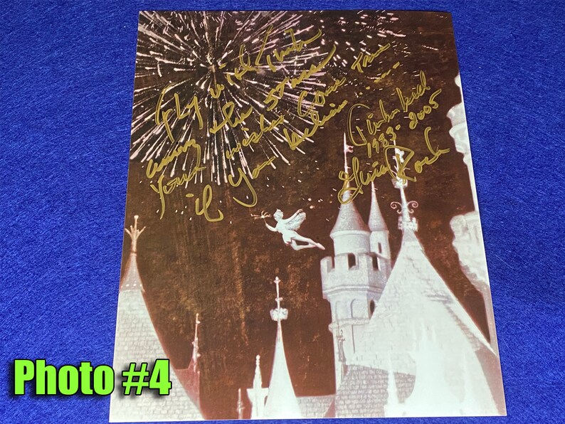 8x10 Tinker Bell Autograph Signature Photo Gina Rock - Etsy