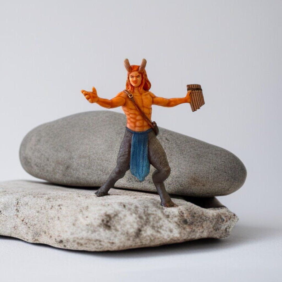 Miniature Hand-painted Satyr Figurine | 3D Printed Art Collectible ...