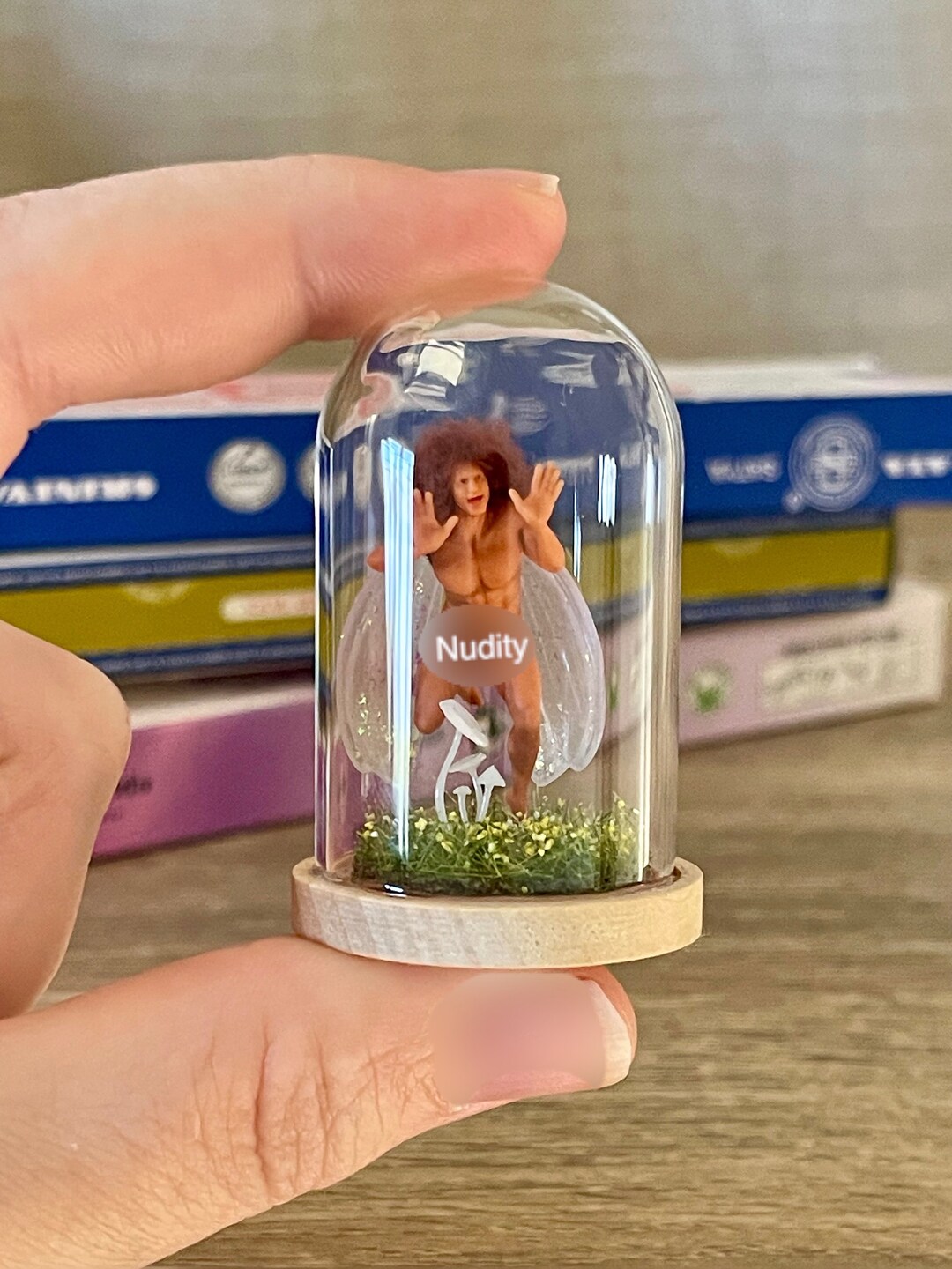 Jerry Cheeky Male Fairy Captured Inside a Glass Dome - Etsy