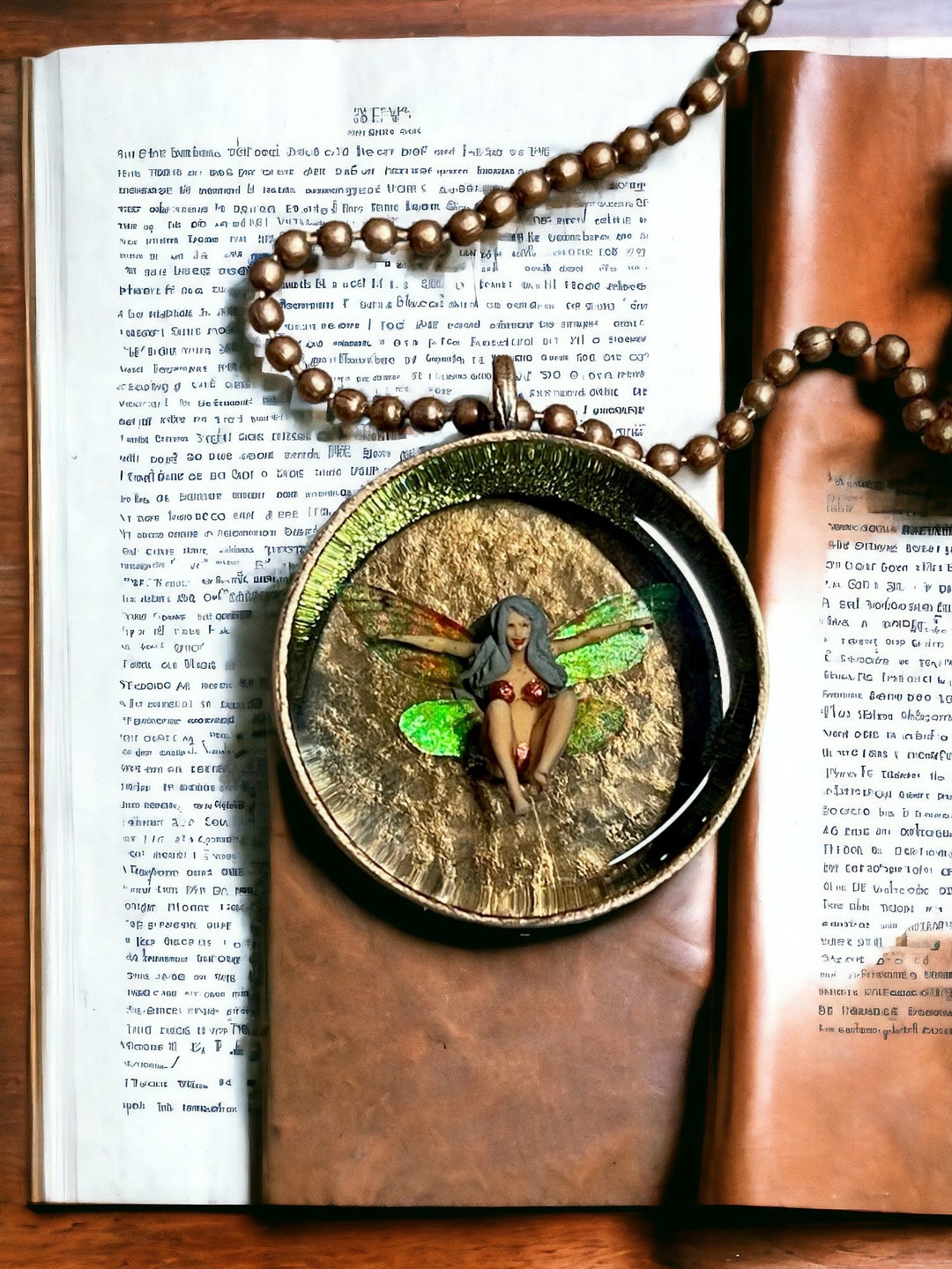 Fairy Garden Inspired Pendant Necklace Gorgeous Handmade Epoxy Resin ...