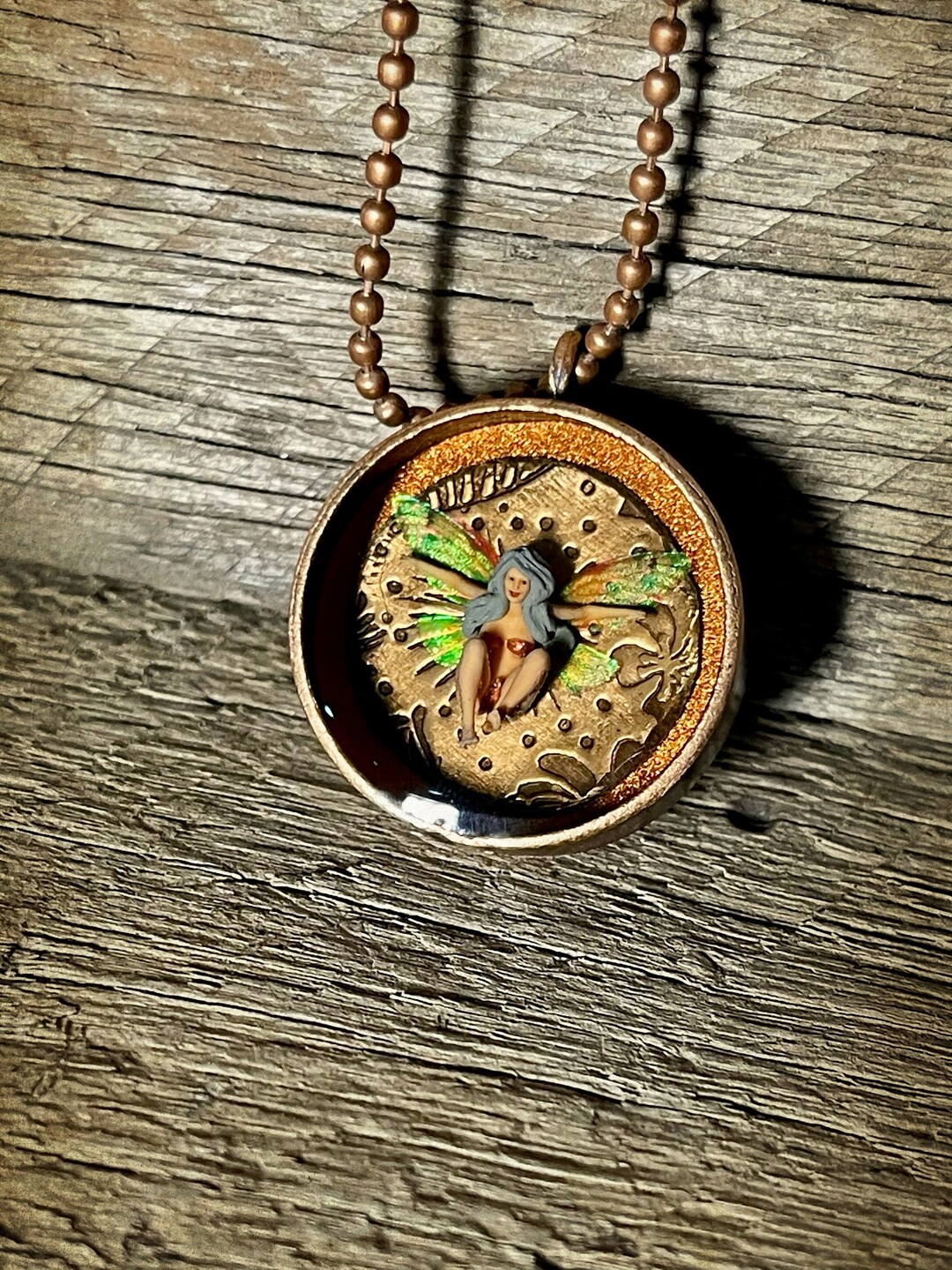 Fairy Garden Inspired Pendant Necklace Gorgeous Handmade Epoxy Resin ...