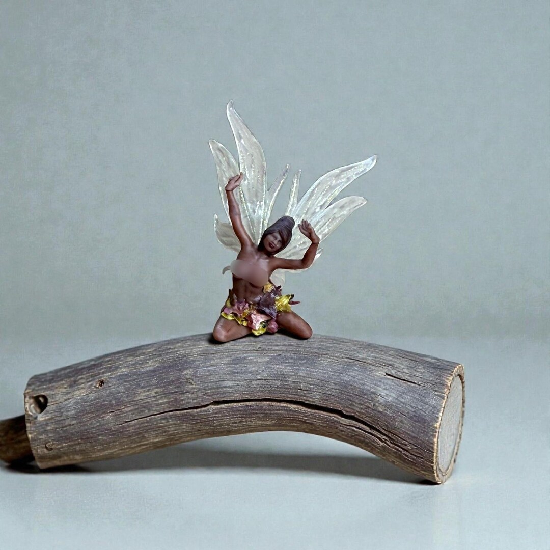 Jade Hand Painted Miniature Fairy Figurine: Delicate and Magical Fairy ...