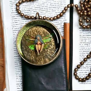 Fairy Garden Inspired Pendant Necklace Gorgeous Handmade Epoxy Resin ...