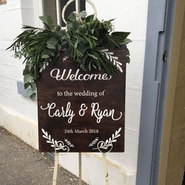 Standing Wedding Welcome Sign - Etsy Australia