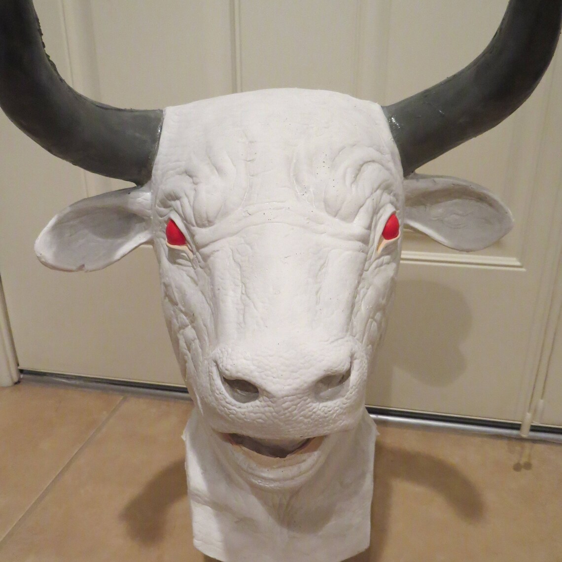 Minotaur Painted Latex Mask- Halloween, LARP - Etsy