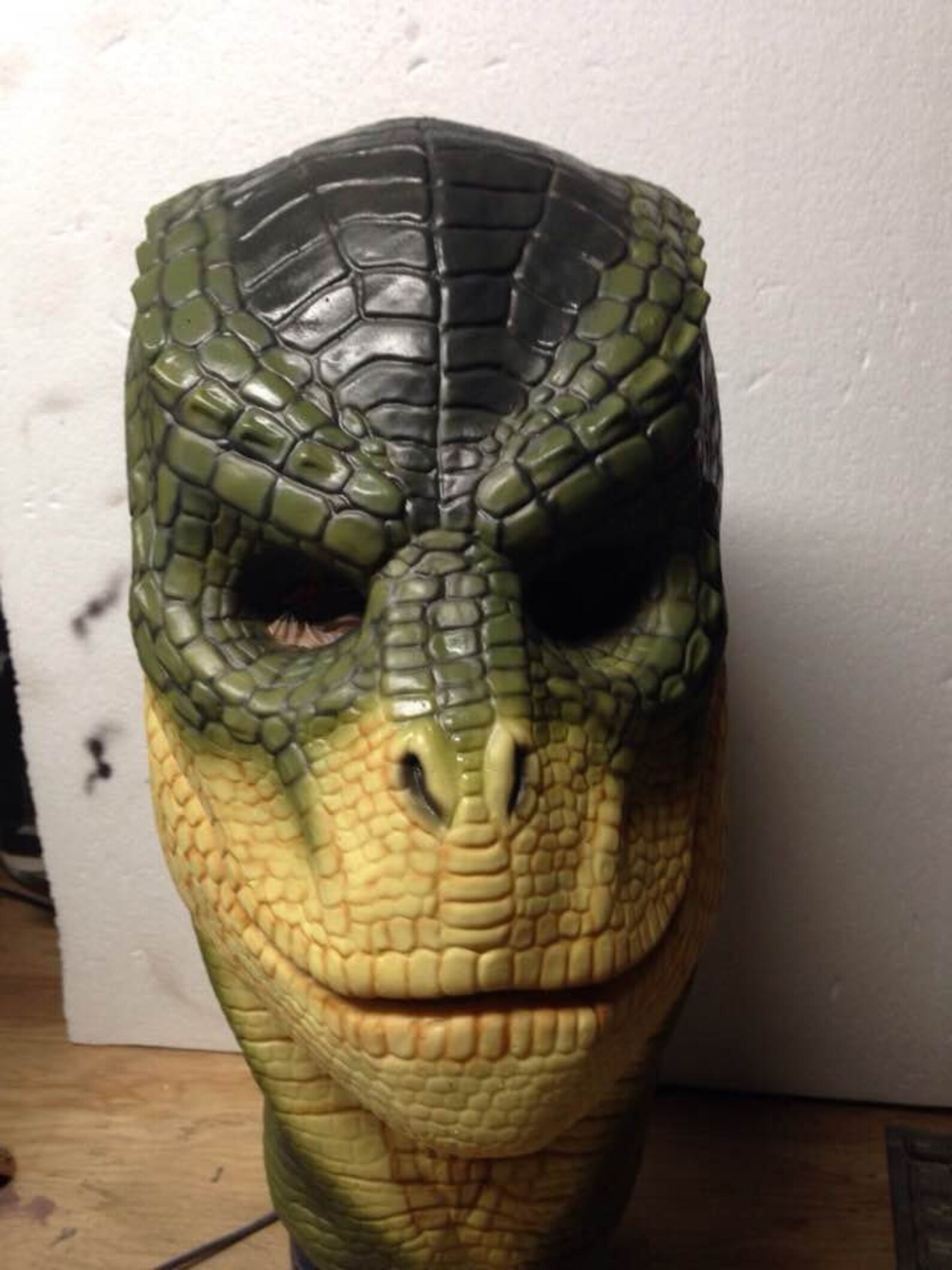 Painted Reptilian Mask Wearable Costume Piece | Etsy