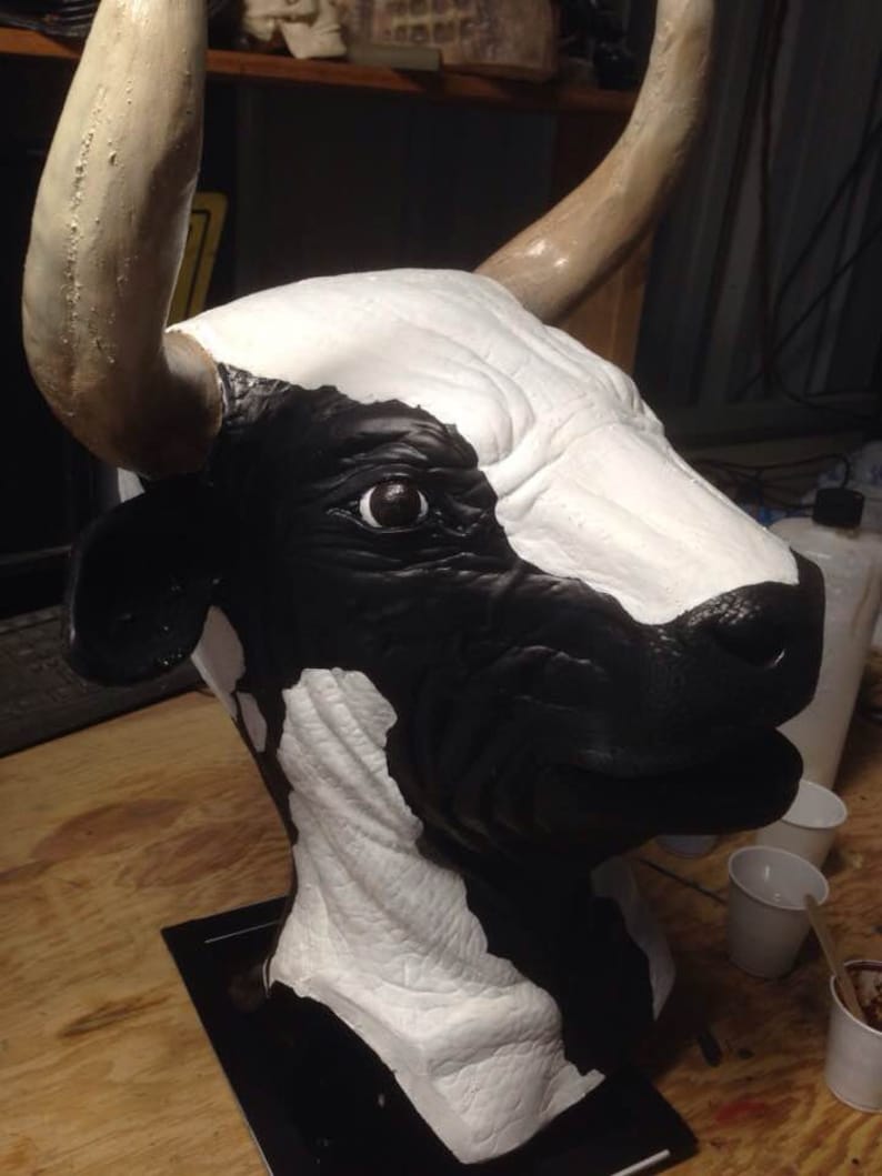 Minotaur Painted Latex Mask- Halloween, LARP - Etsy UK