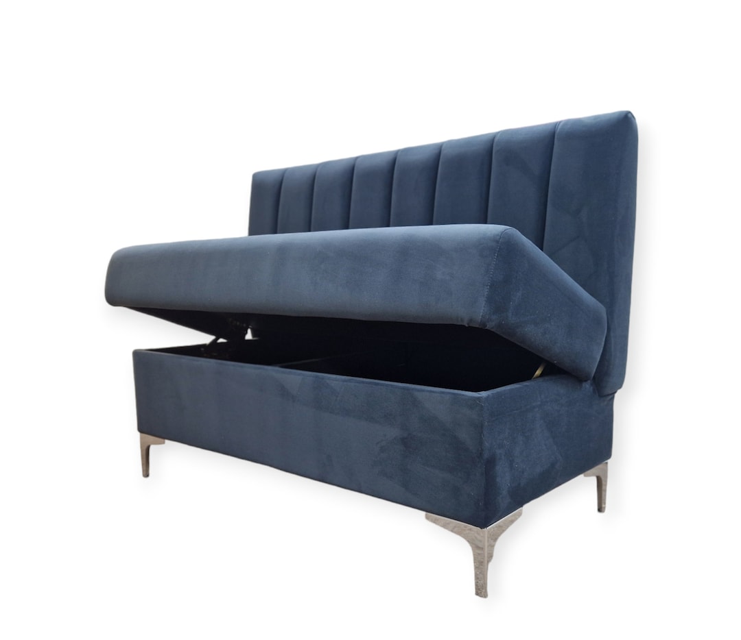 Antheracite Fluted Banquette Fitted Bench Booth Seating Cafe, Kitchen ...