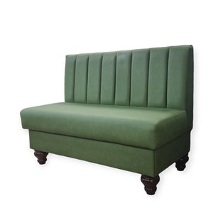 Leaf Faux Leather Modular Fluted Banquette Fitted Bench Booth Seating ...