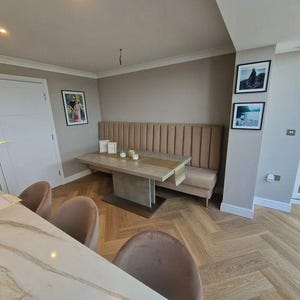 120cm High Back Modular Fluted Banquette Fitted Bench Booth Seating ...