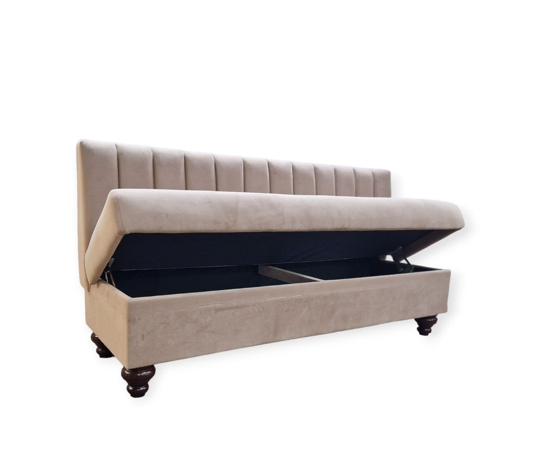 Nutmeg Velvet Modular Fluted Banquette Fitted Bench Booth Seating Bar ...
