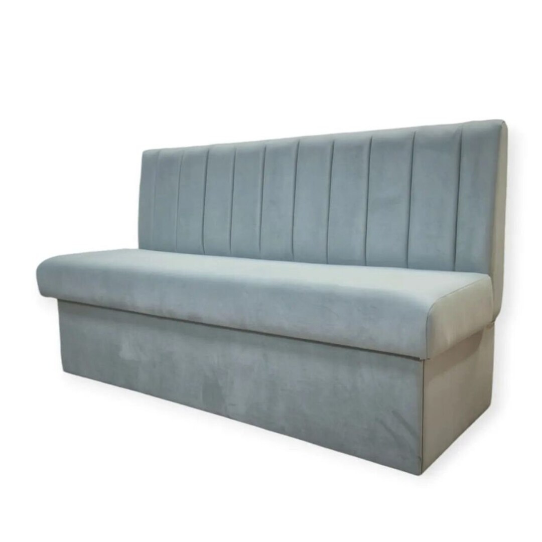 Sage Velvet Modular Fluted Banquette Fitted Bench Booth Seating Bar ...