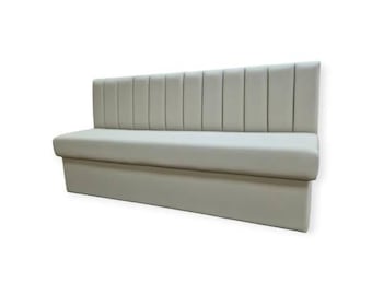 Pesto Green Velvet Modular Fluted Banquette Fitted Bench Booth Seating ...