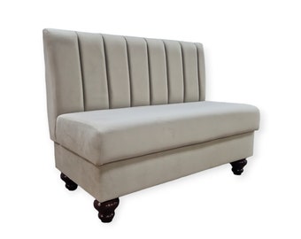 Faux Leather Backless Banquette Bench Bench Booth Seating Cafe Kitchen ...