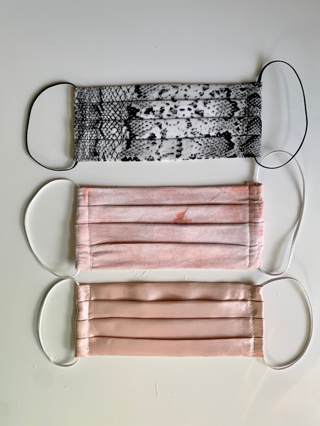 Face Mask 3 Pack. Handmade. High Quality. Snake Skin Face Mask. Tie Dye ...