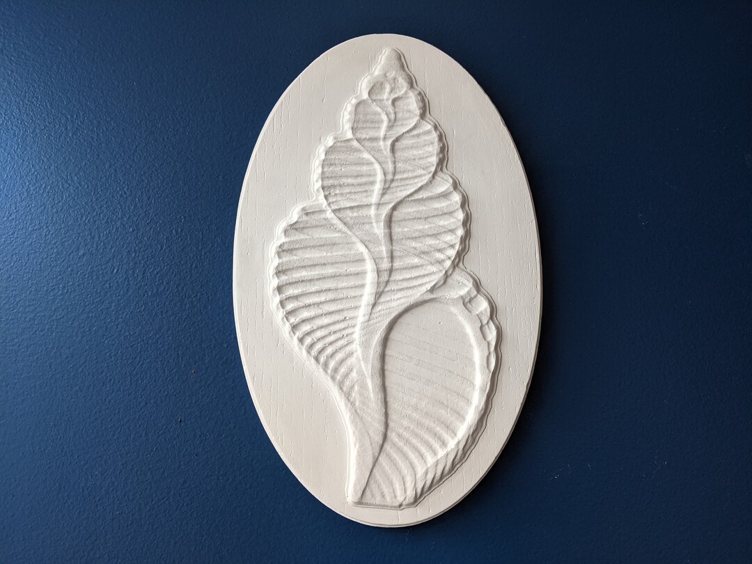 Handmade White Bas-relief Seashell Wall Art Elegant and Detailed ...