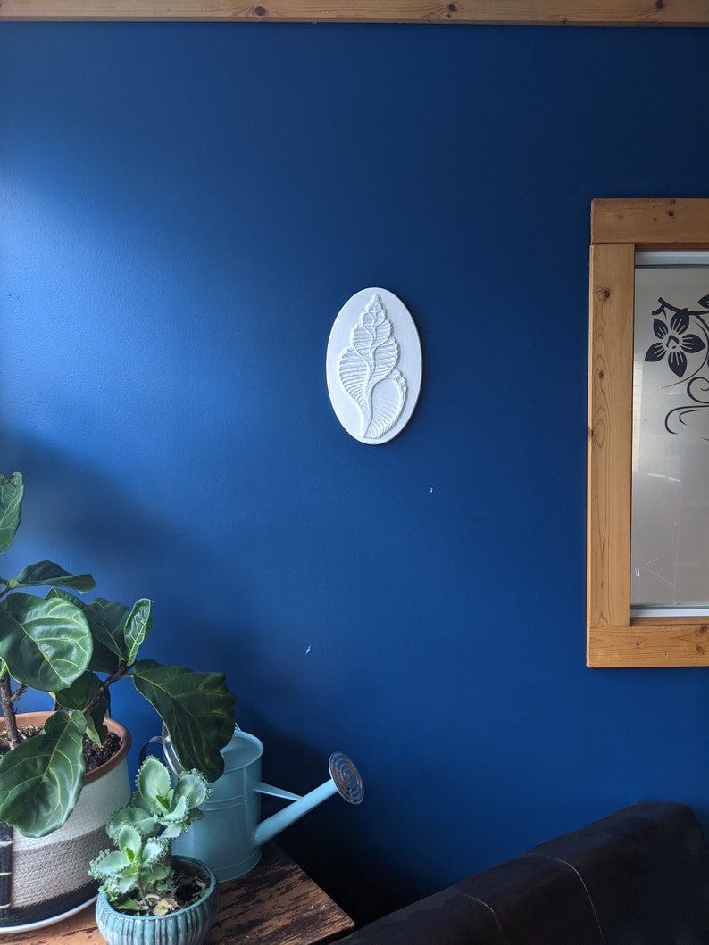 Handmade White Bas-relief Seashell Wall Art Elegant and Detailed ...