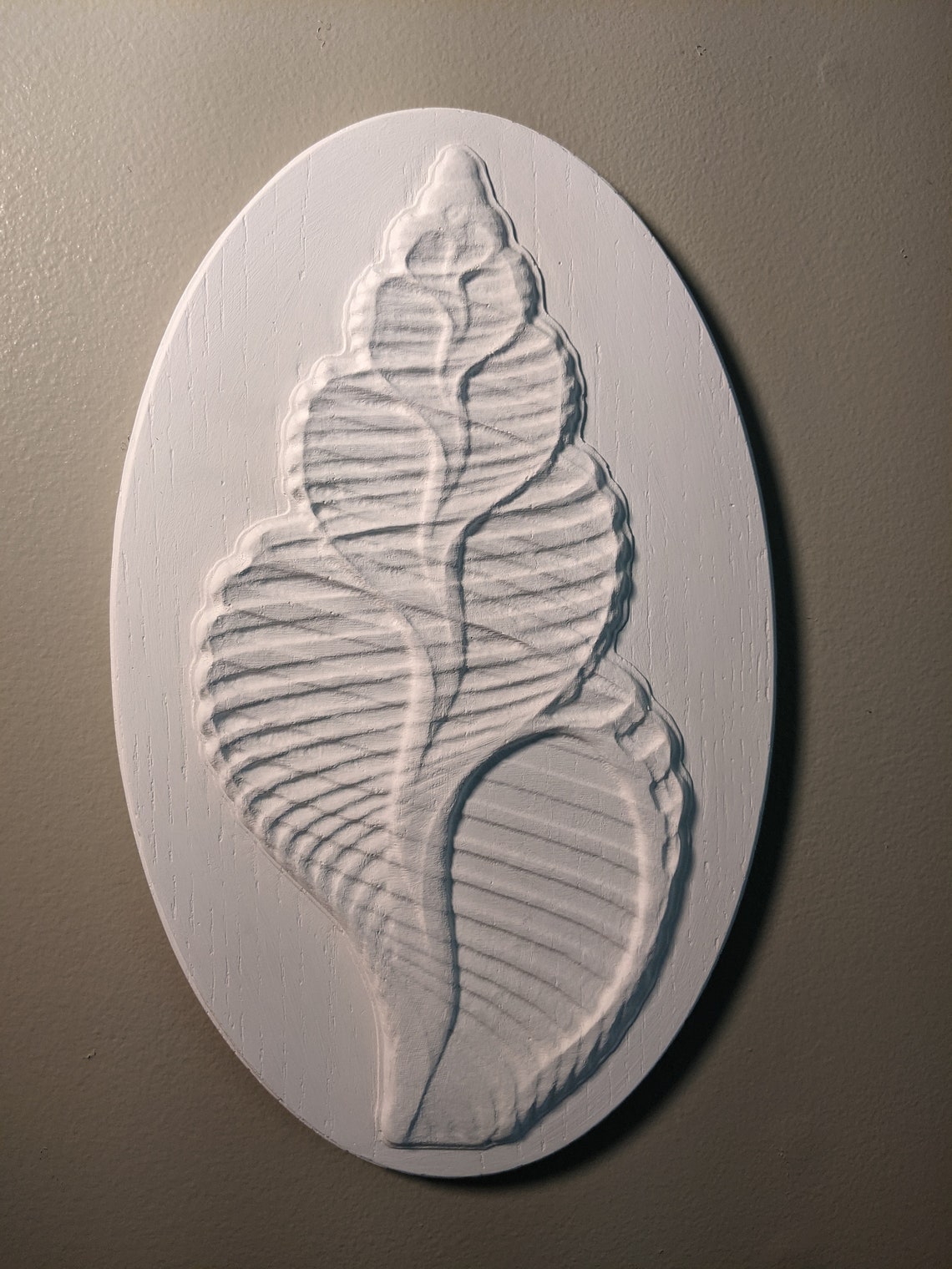 Handmade White Bas-relief Seashell Wall Art Elegant and Detailed ...