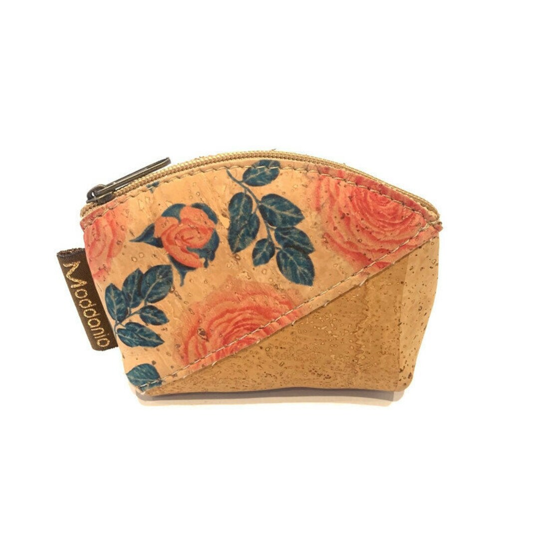 Vegan Cork Coin Purse With Zipper - Eco-friendly Small Purse for Coins ...