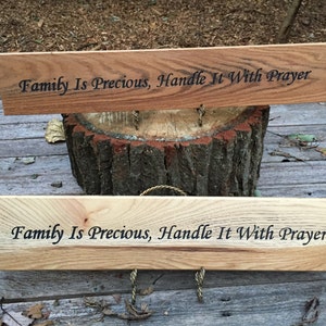 Inspirational Hardwood Signs - "family is Precious...." - Etsy