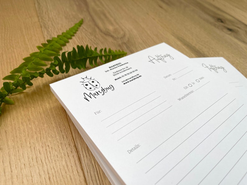 Din A5 Application Block in Portrait Format With 50 Sheets on - Etsy