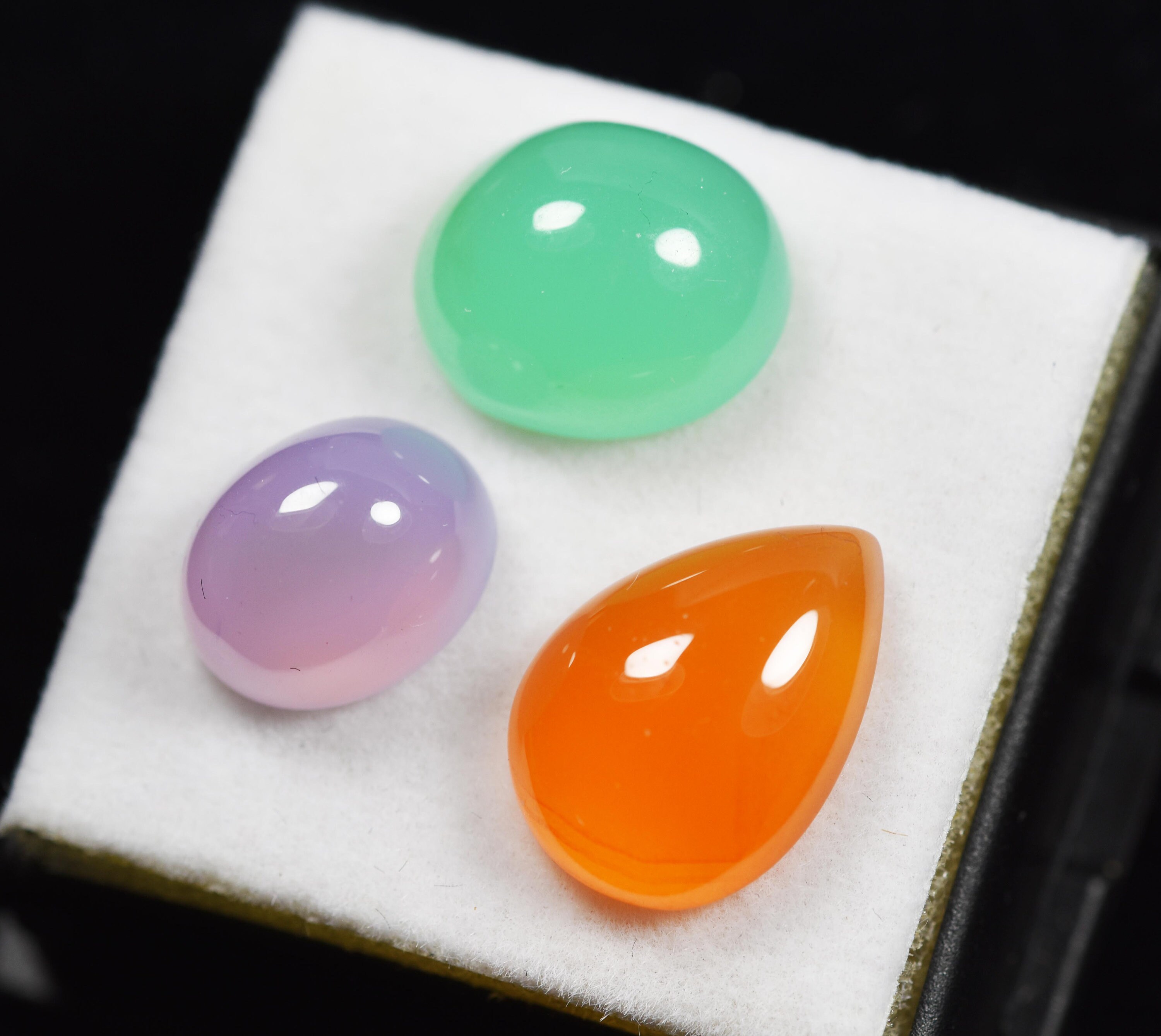 AAA Holly Blue Chrysoprase Orange Chalcedony Designer - Etsy
