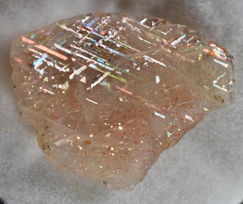 Rainbow Lattice Sunstone From Australia! High Grade Specimen - Etsy