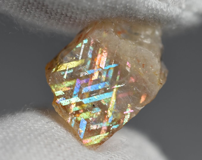 Rainbow Lattice Sunstone From Australia High Grade Partially Polished ...