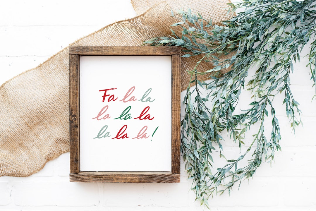 Fa La La Christmas Art Print Downloads Wall Art Printable - Etsy