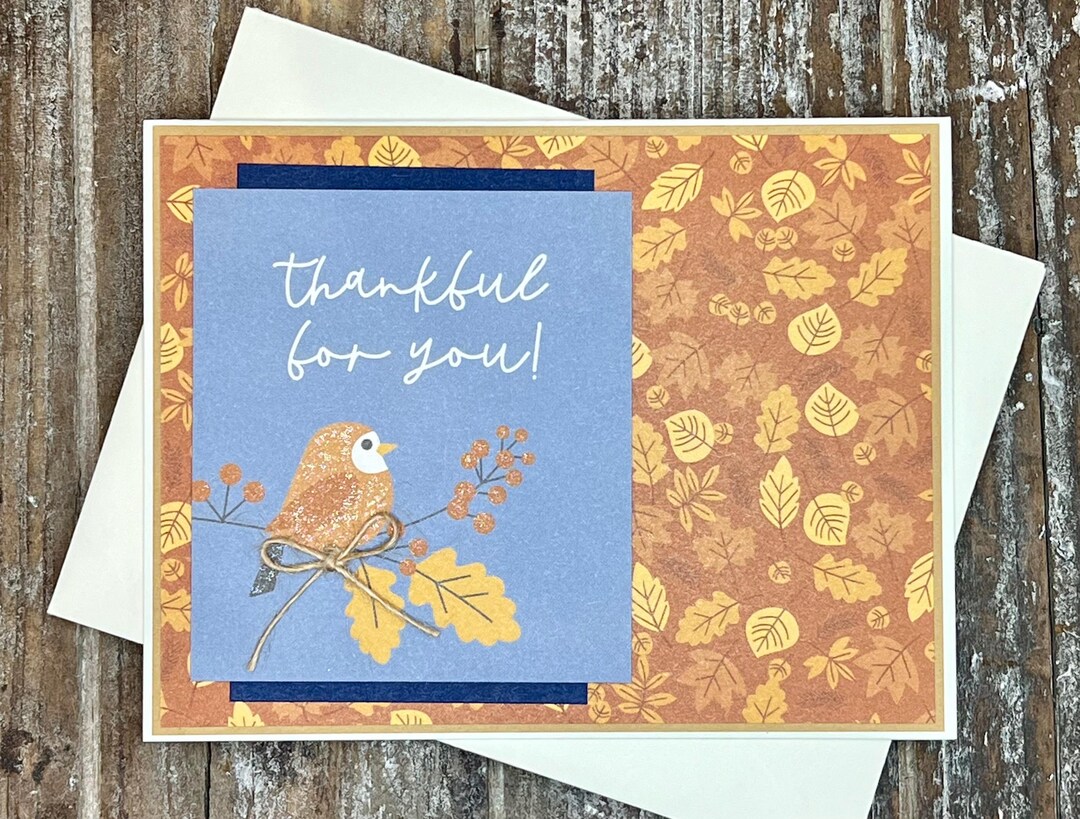 Thankful for You Card Thank You Card - Etsy