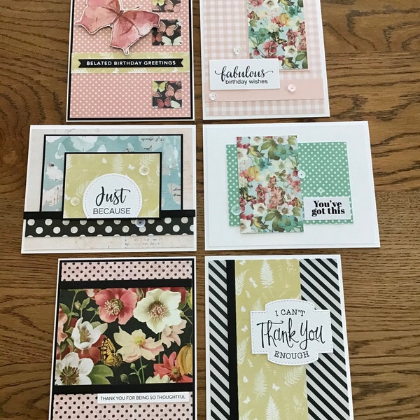 Thank You Card Set 6 Card Set - Etsy