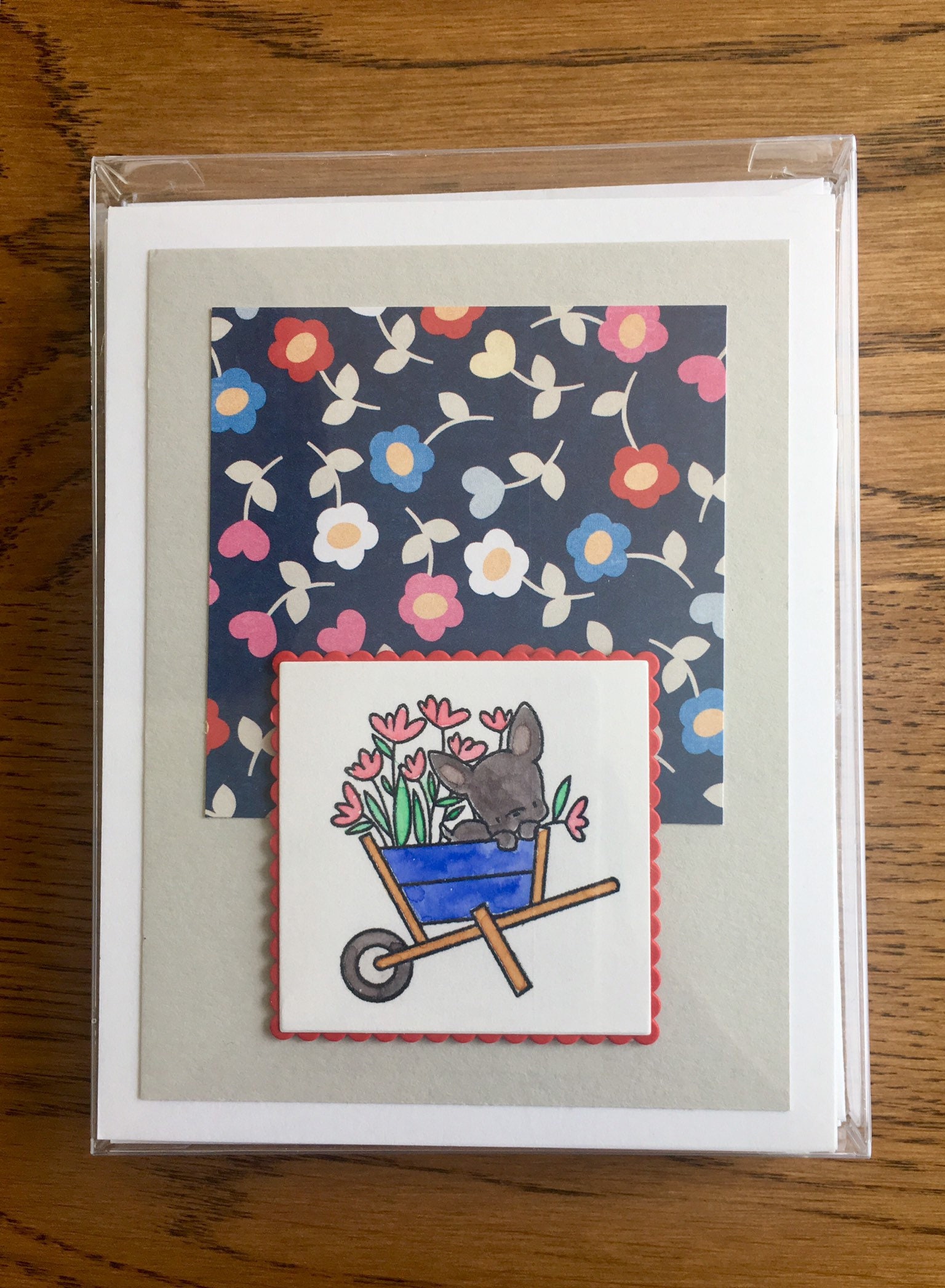 Floral Frenchies Card Set Adorable Frenchies Frenchie | Etsy