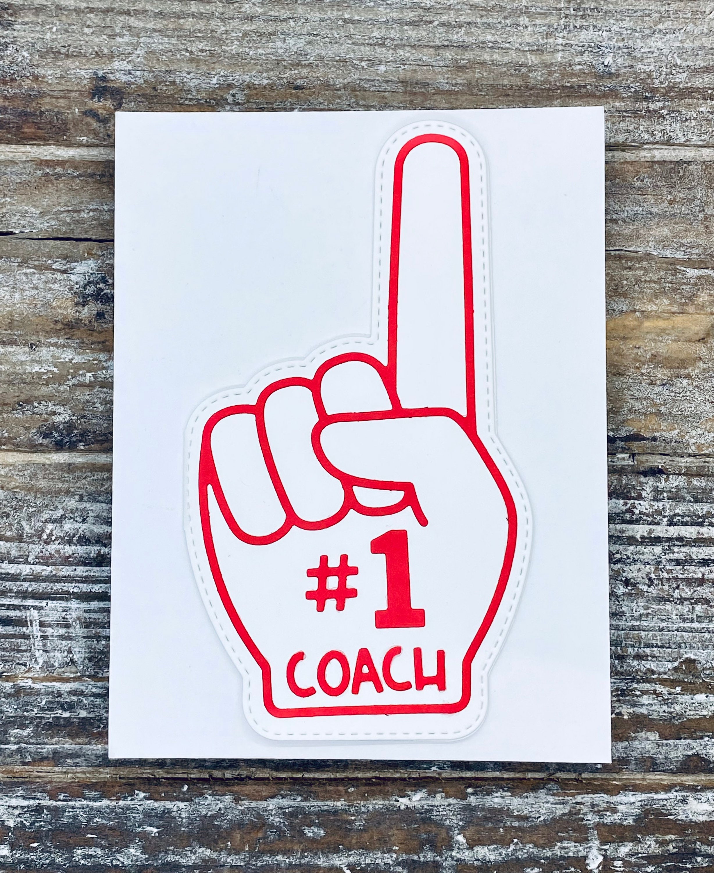 Foam Finger Cards - Thank You Coach Cards - #1 Coach Cards - Etsy