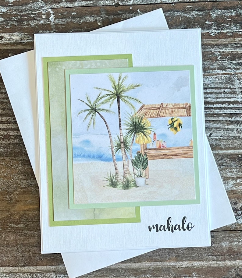 Island Vibes Thank You Card - Thank You Card - Mahalo Card - Etsy