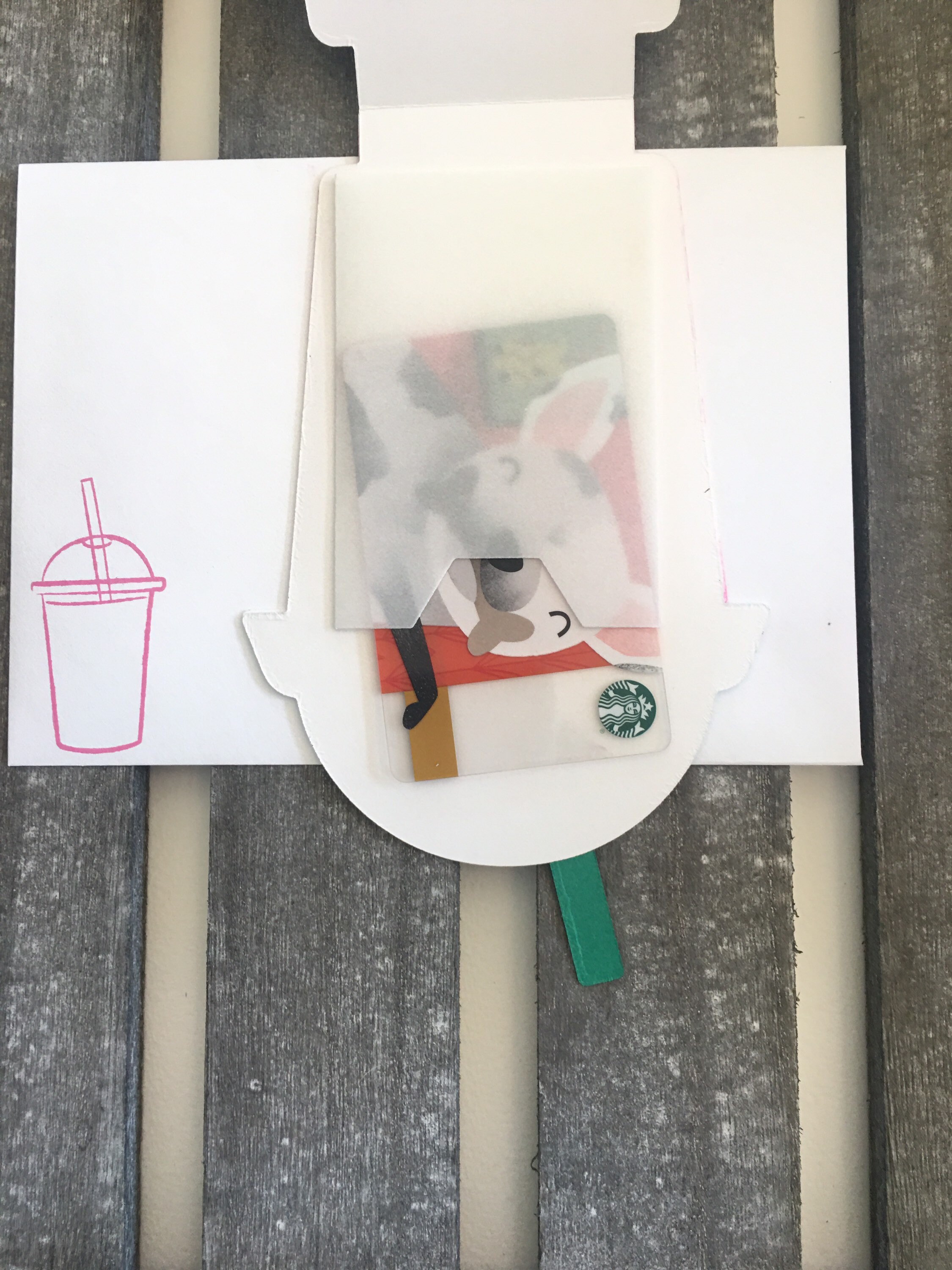 Strawberry Cream Frappe Gift Card Holder Coffee Lovers Card - Etsy UK