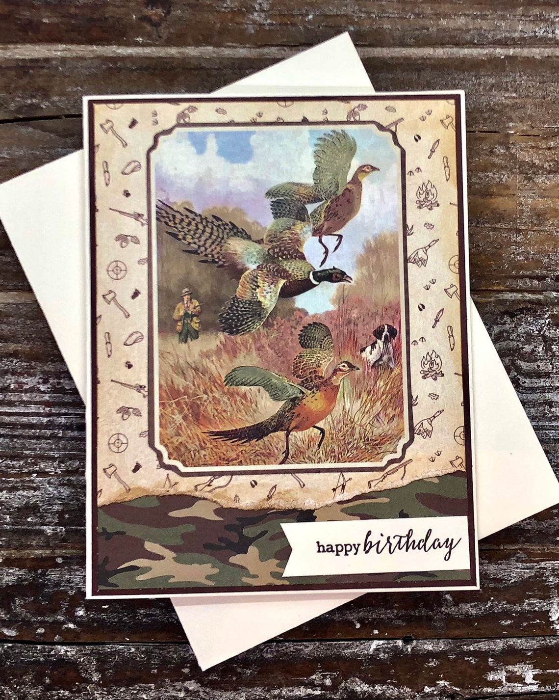 Hunting Themed Birthday Cards Pheasant Hunting Birthday Card | Etsy