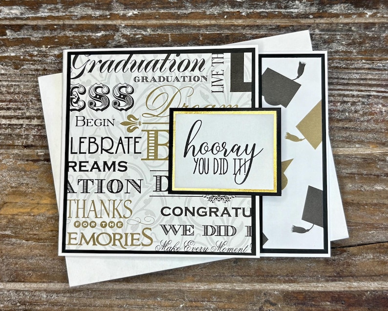 Hooray You Did It Card - Happy Graduation Card - Congratulations ...
