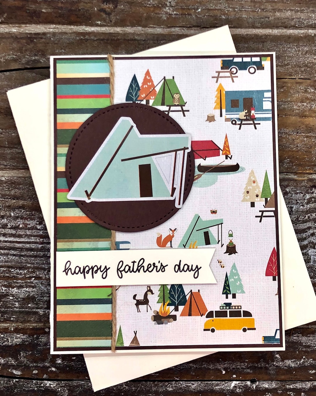 Camping Father’s Day Card - Outdoorsy Father’s Day Card - Camper Dad ...