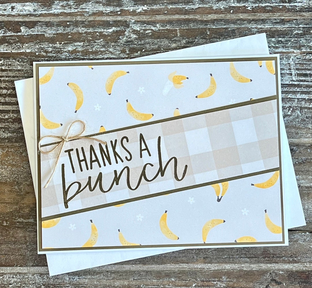 Bananas Thank You Card - Thank You Card - Thanks A Bunch Card - Etsy
