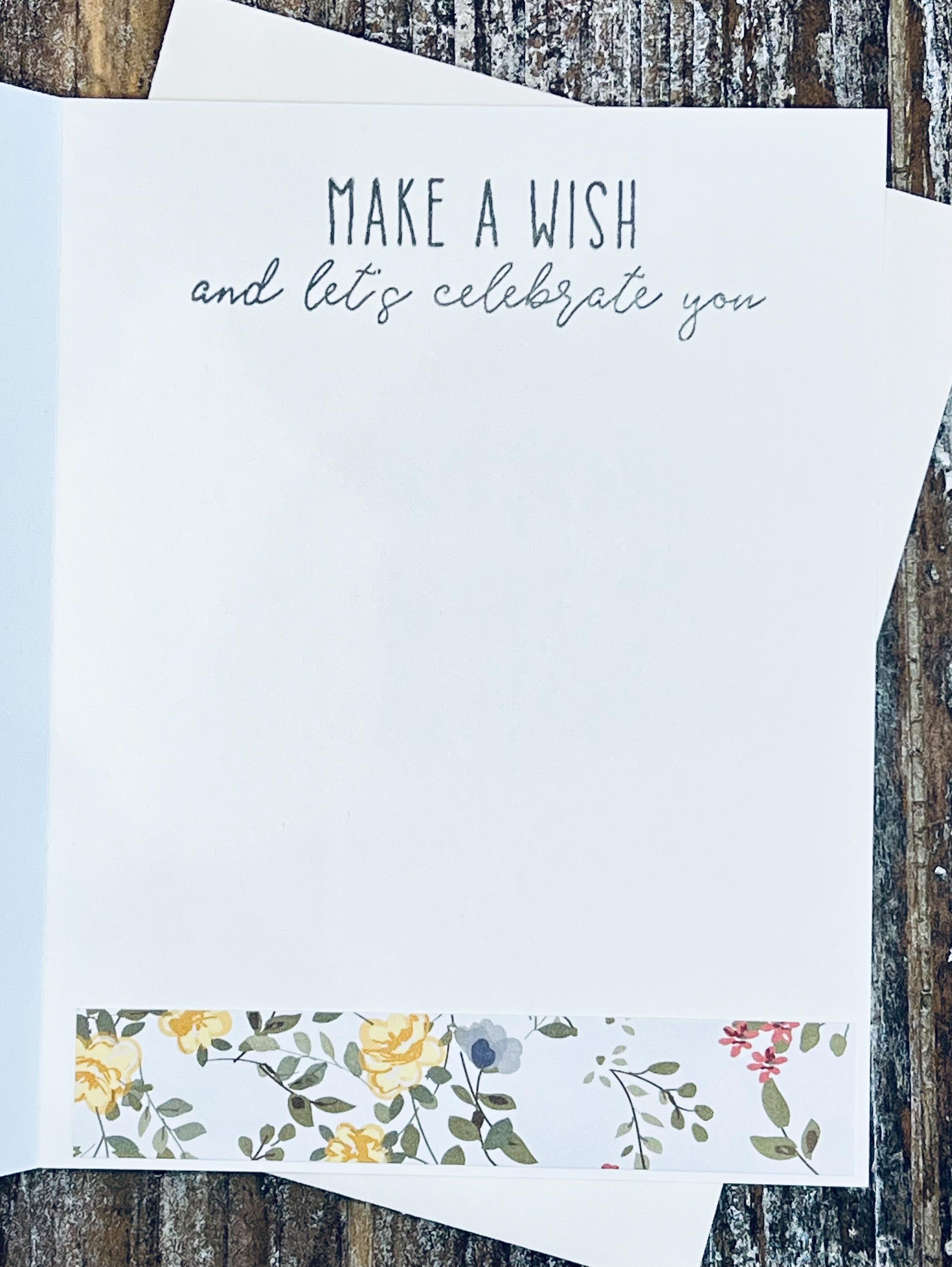 Floral Birthday Card - Birthday Card With Flowers - Etsy