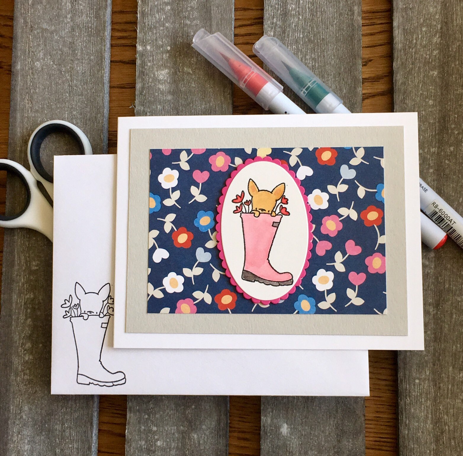 Floral Frenchies Card Set Adorable Frenchies Frenchie | Etsy