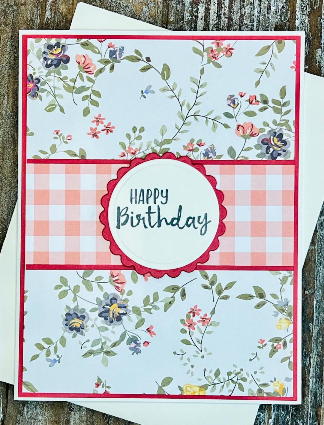 Floral Birthday Card - Birthday Card With Flowers - Etsy
