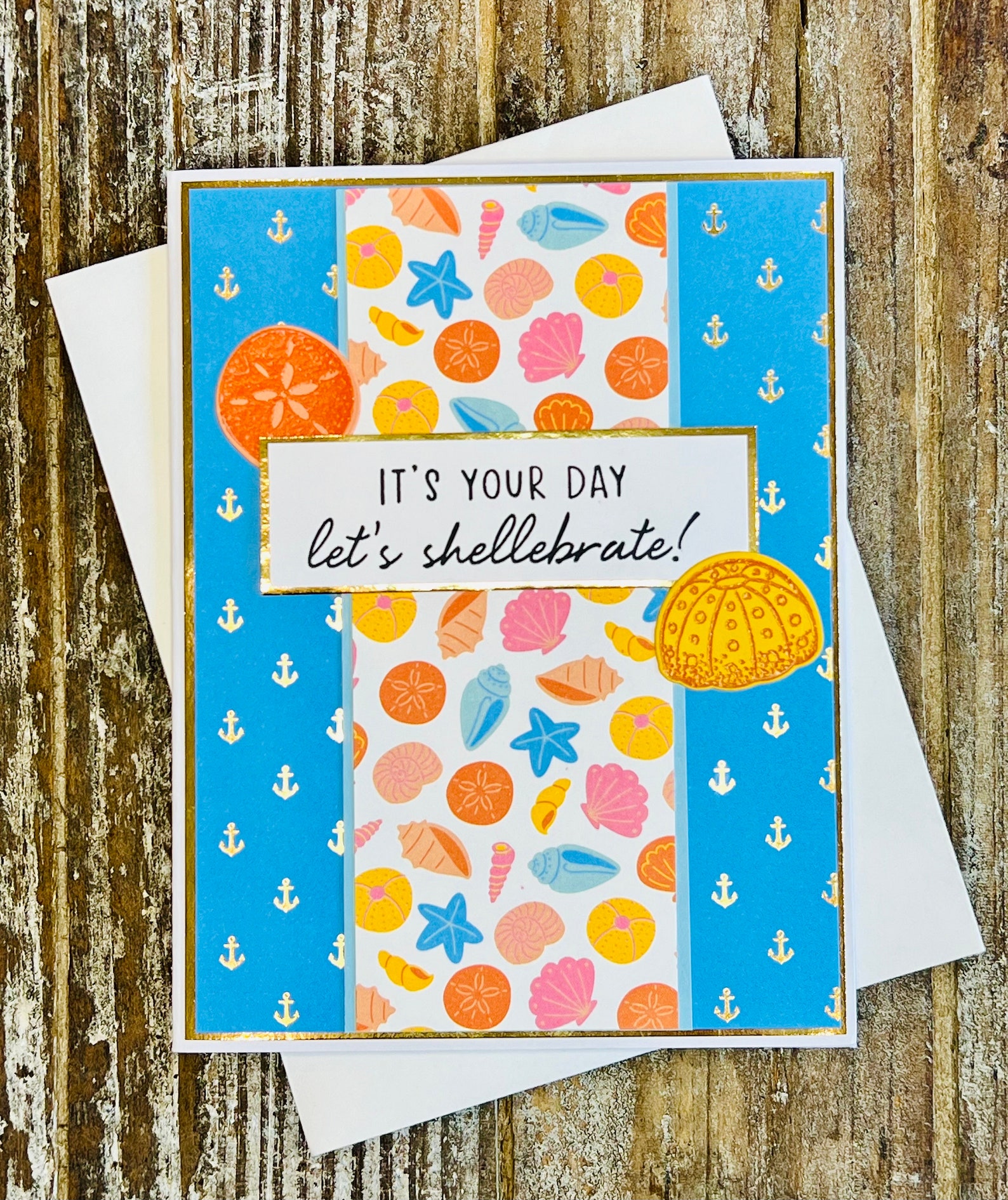 Beach Birthday Card - Sea Shells Birthday Card - Beach Themed Birthday ...