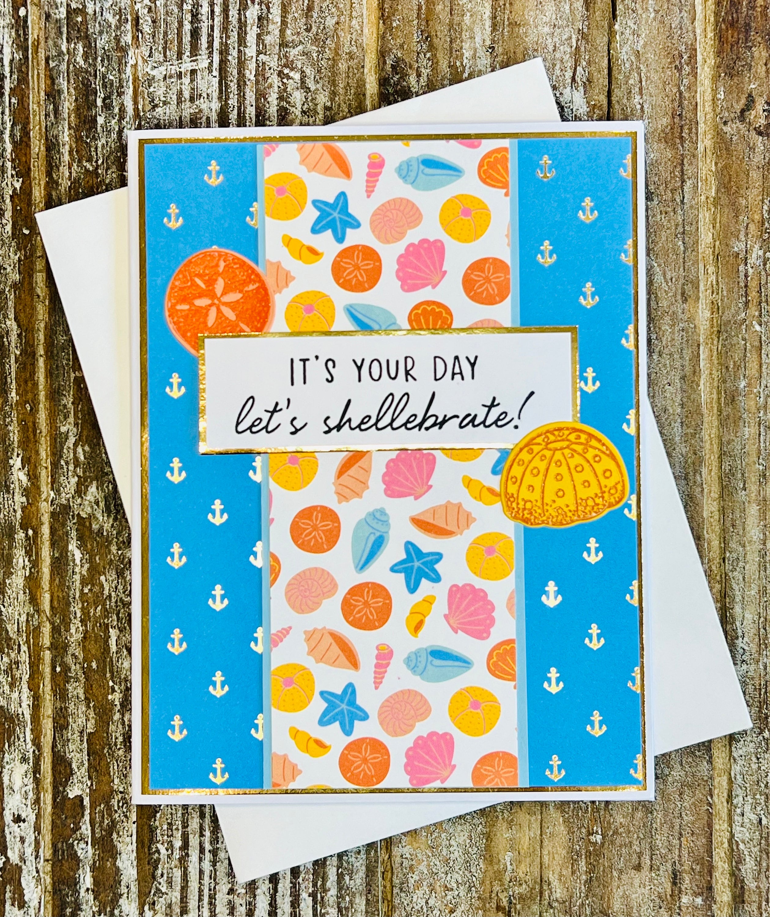 Beach Birthday Card - Sea Shells Birthday Card - Beach Themed Birthday ...