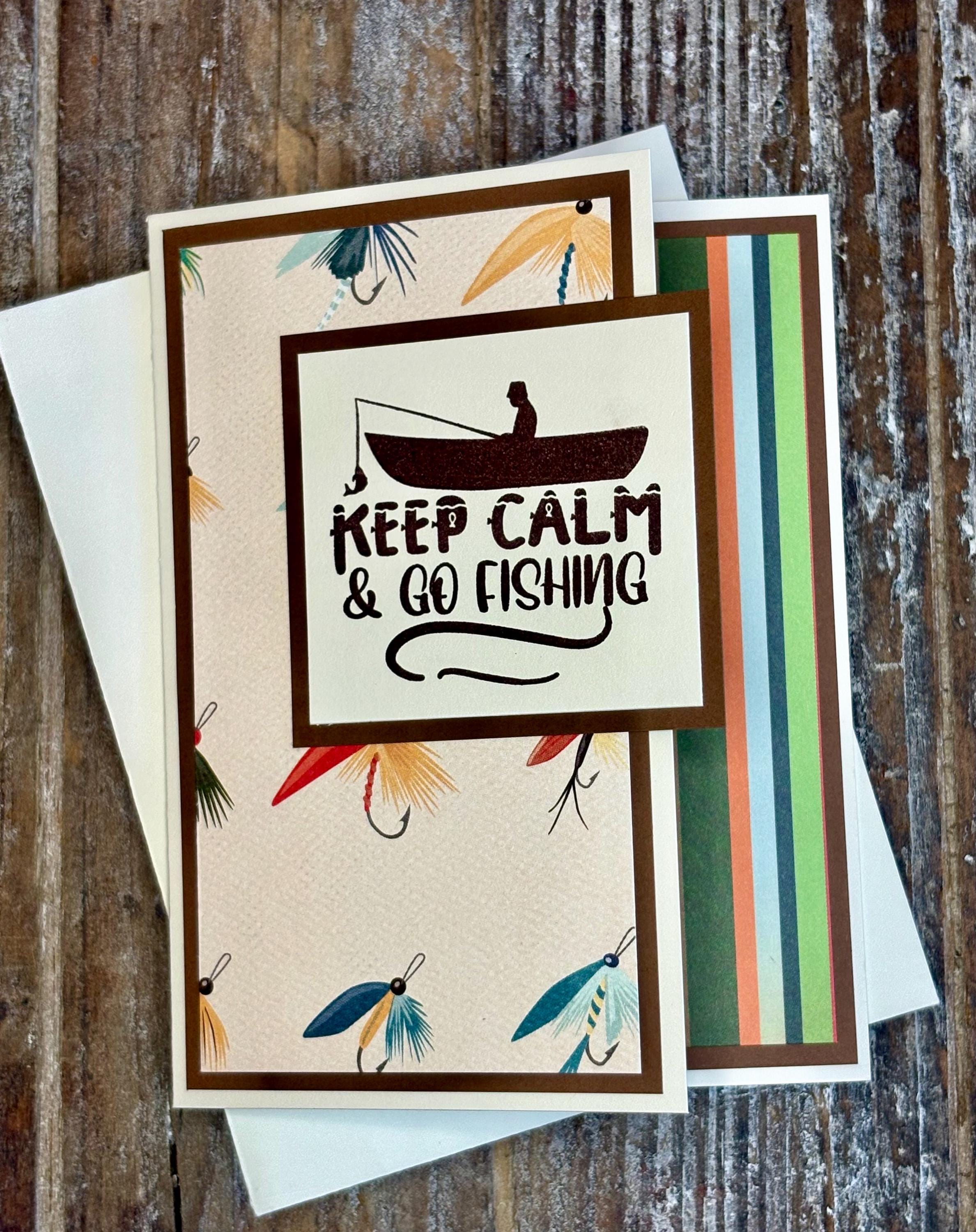 Fishing Birthday Card - Fly Fishing Card - Go Fishing Birthday Card - Etsy