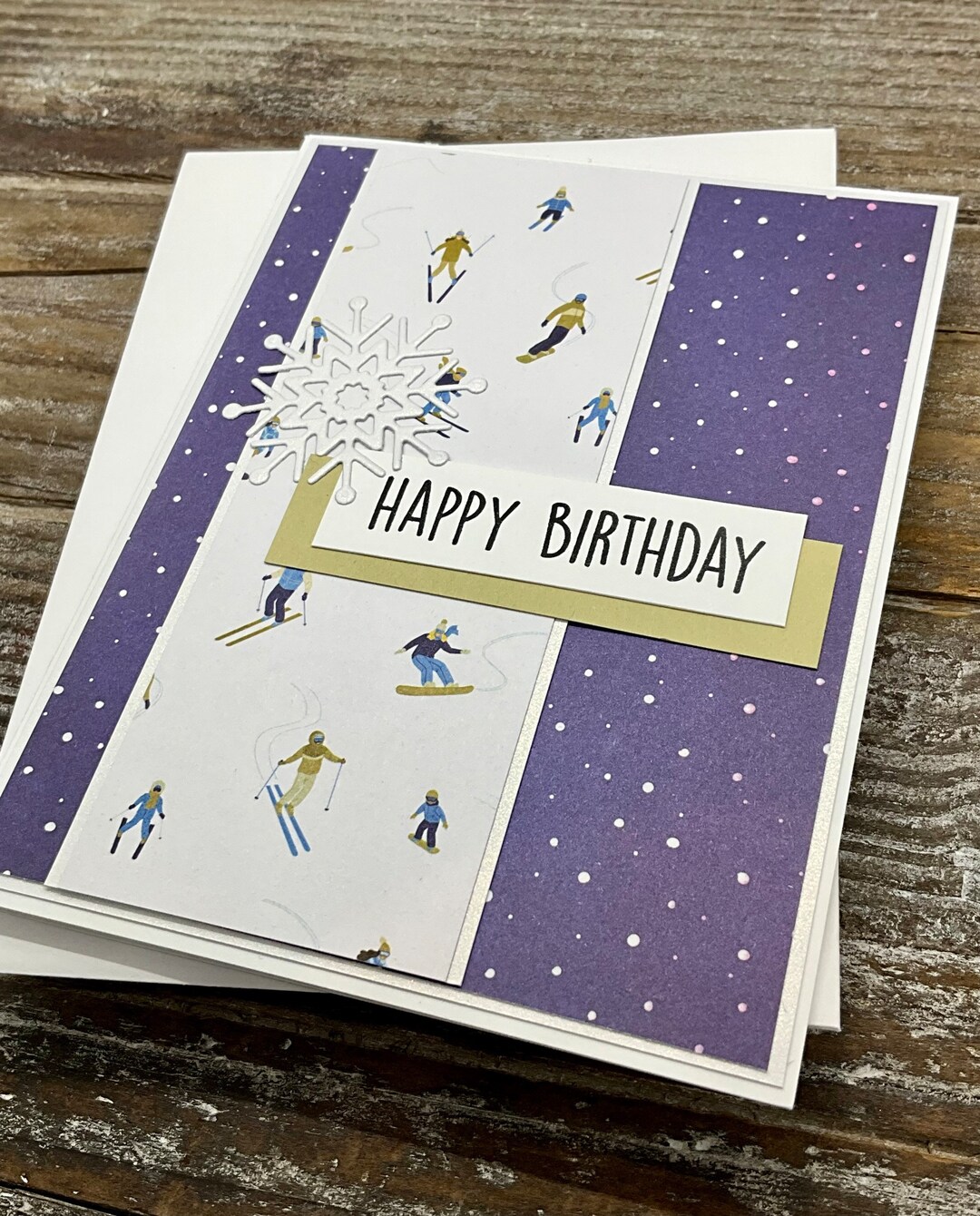 Winter Fun Birthday Card - Skiers and Snowboarders Birthday Card - Etsy