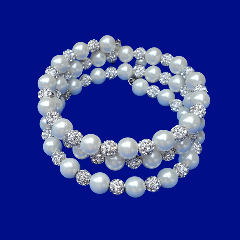 Bracelet Jewelry Set Crystal Pearl Jewelry Set Bride Gift | Etsy