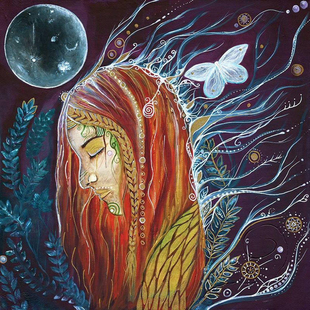 A Women Set Free, Goddess Art, Healing, Butterflies, Full Moon, Art ...