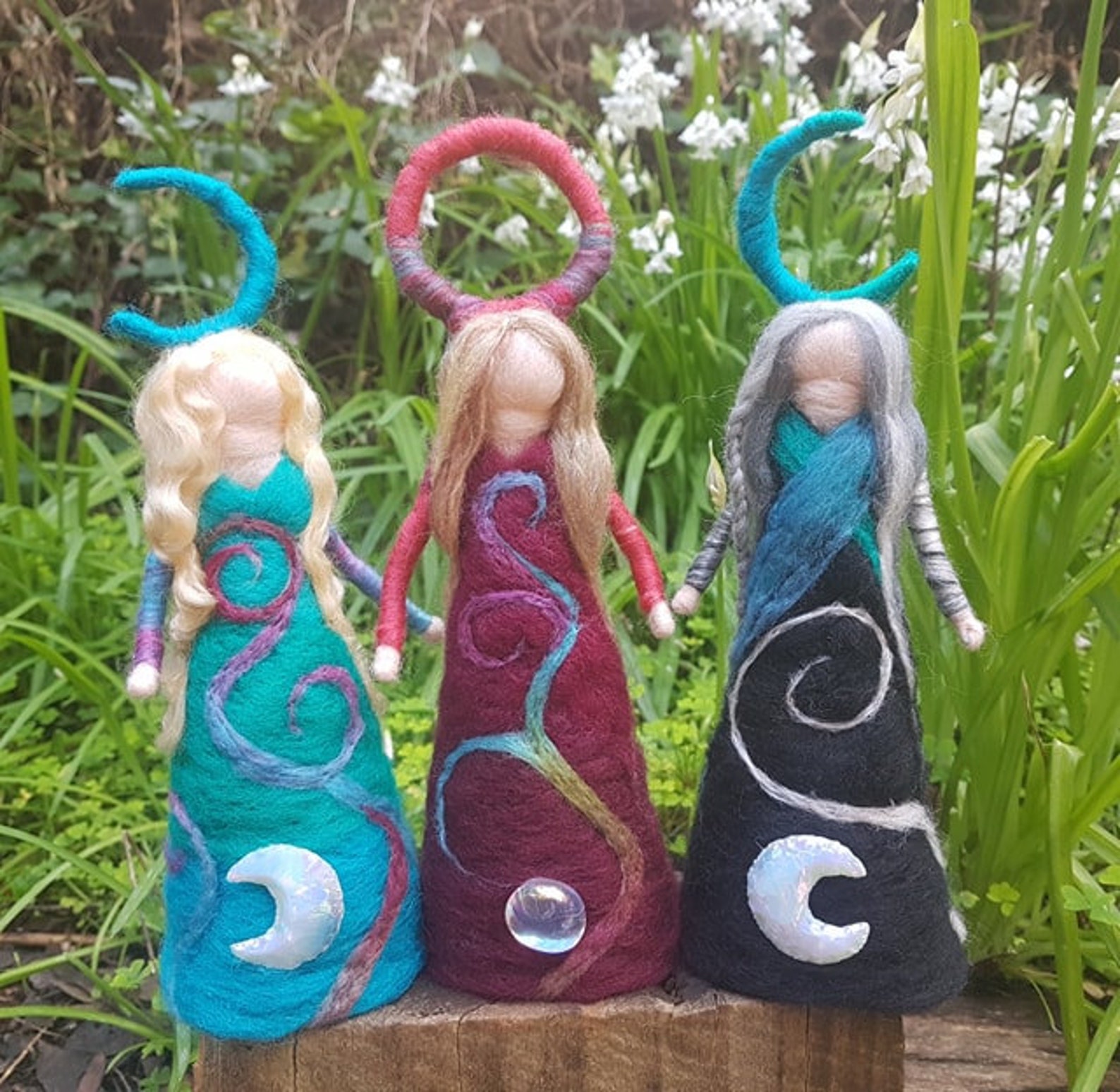 CUSTOM MADE Triple Goddess Crystal Dolls. Triple Goddess - Etsy