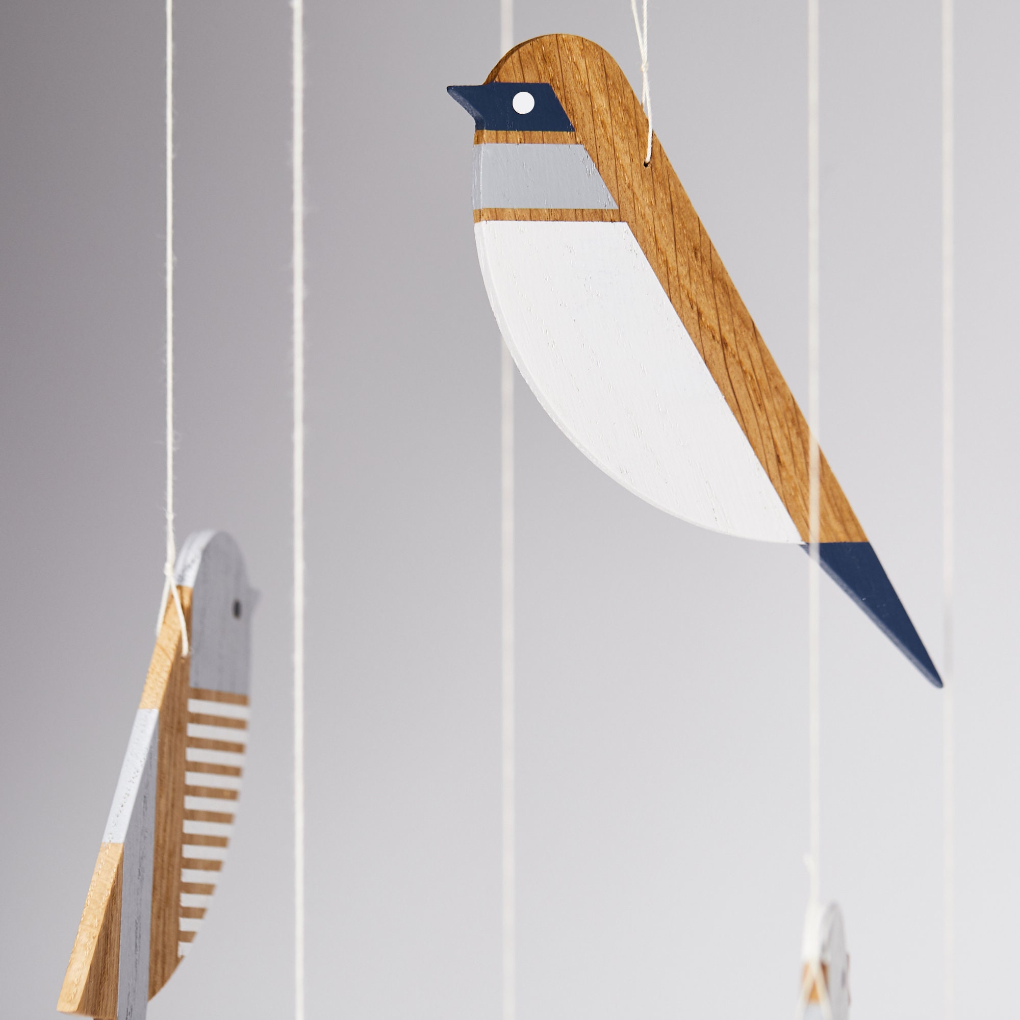 Navy Mobile / Birds Mobile/ Nursery Mobile Spring Birds Baby - Etsy